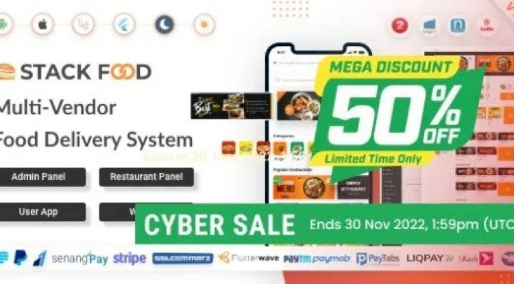 StackFood Multi Restaurant v6.0 Nulled – Food Delivery App with Laravel Admin and Restaurant ...