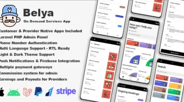 Belya v3.0 – On Demand Service App | Customer & Provider Apps with Admin Panel Source Code ...