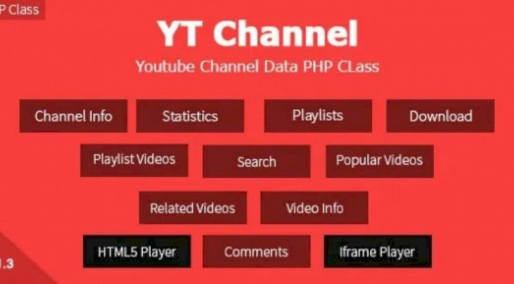 YT Channel v1.3.5 – YouTube Channel And Video Details API V3 PHP Class Script - Null Scripts