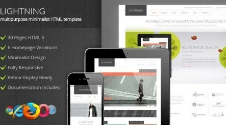 Lightning v1.0 – Multipurpose Minimalist HTML Template Free - Null Scripts